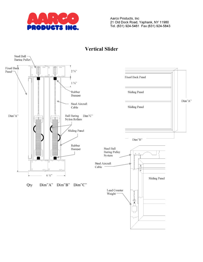10-700 Vertical Sliding Units – Aarco | Architectural Division 10 Products
